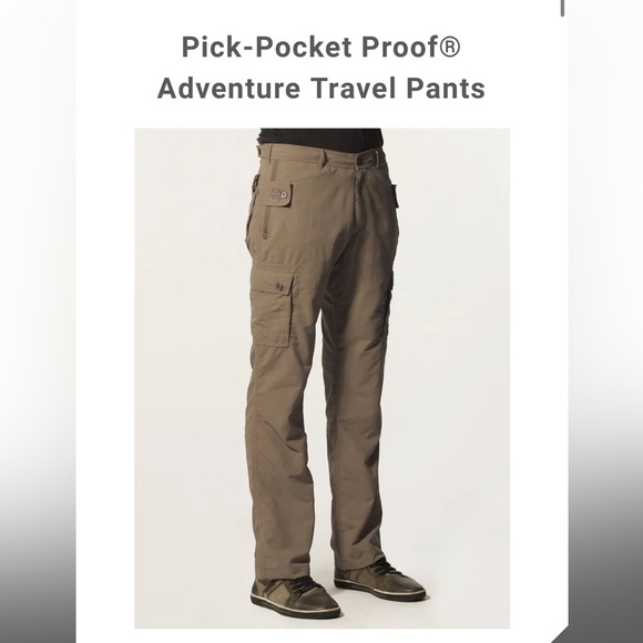 Clothing Arts | Pants | 36x34 Pickpocket Proof Adventure Travel Pants ...